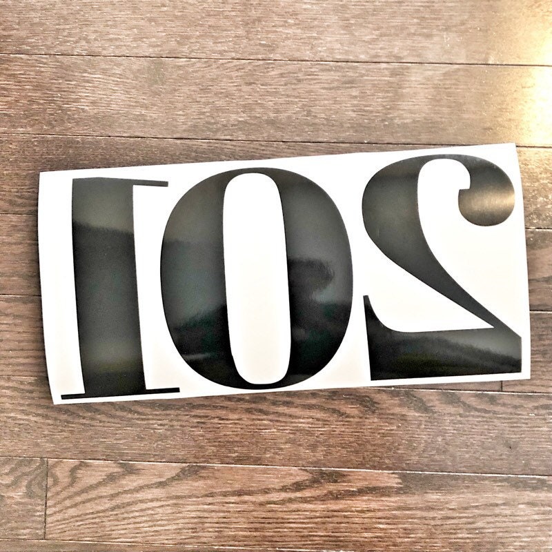 7” Classic Front Door House Number Stickers, White Fanlight Door ...