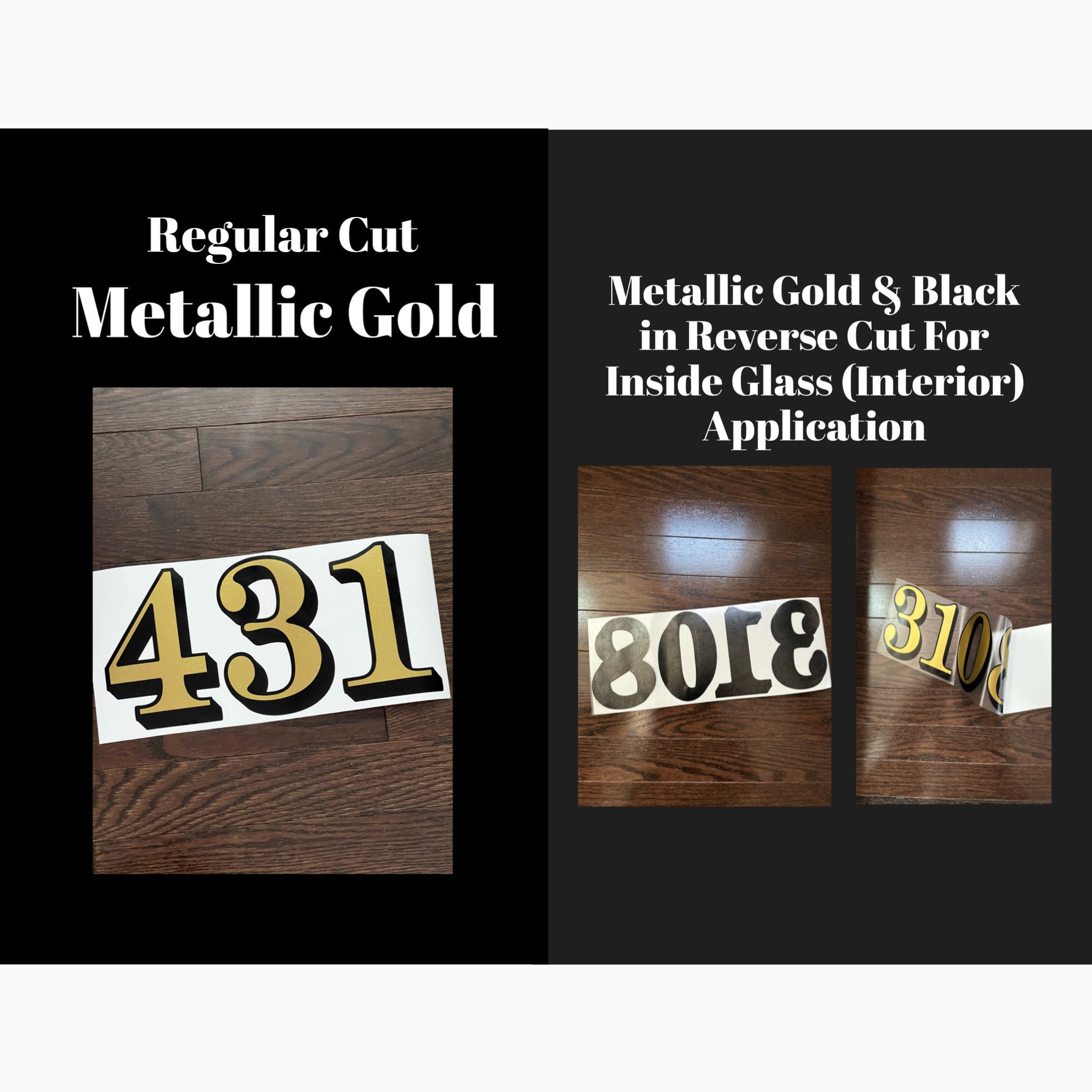 6" Gold Fanlight Transom House Door Number, Victorian Style House ...