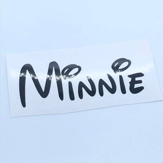 Disney Font Vinyl Name Decal Minnie Mickey Mouse Name Sticker | Etsy