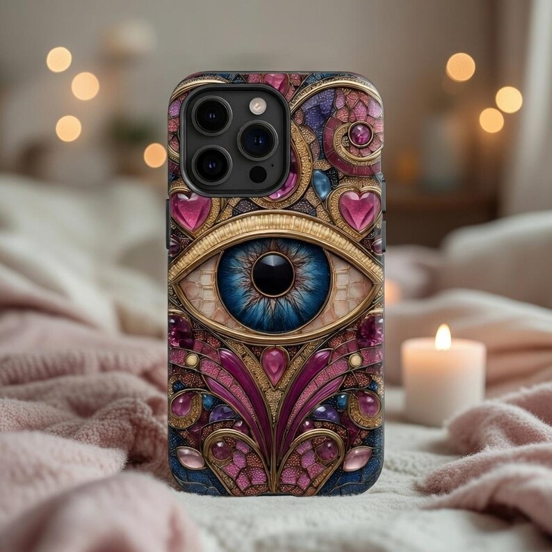 Evil Eye Jewel Tough Phone Case Protective Aesthetic Luxury Amulet ...