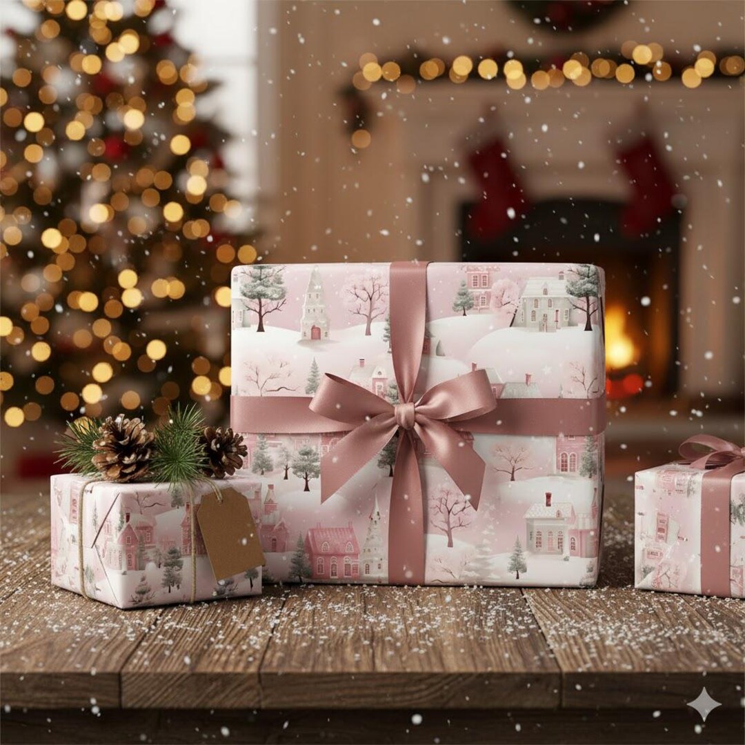 Christmas Wrapping Paper Multicolor Toile, Holiday Gift Wrap ...