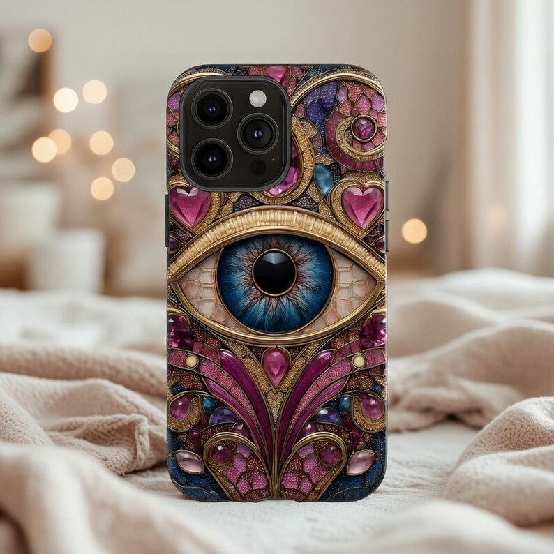 Evil Eye Jewel Tough Phone Case Protective Aesthetic Luxury Amulet ...