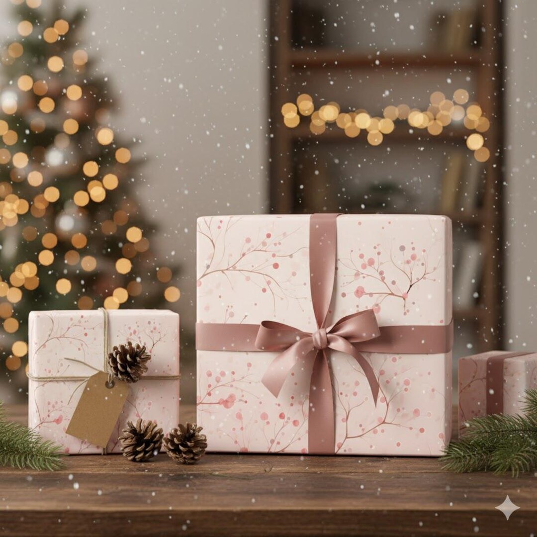 Christmas Wrapping Paper Multicolor Toile, Holiday Gift Wrap ...
