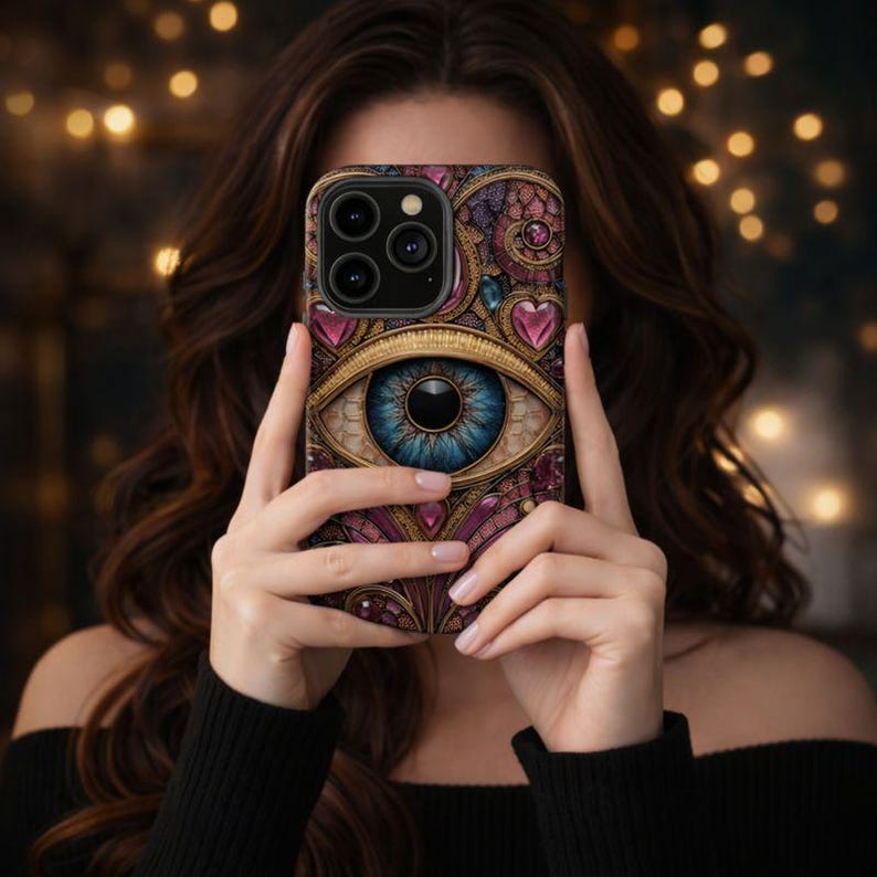 Evil Eye Jewel Tough Phone Case Protective Aesthetic Luxury Amulet ...