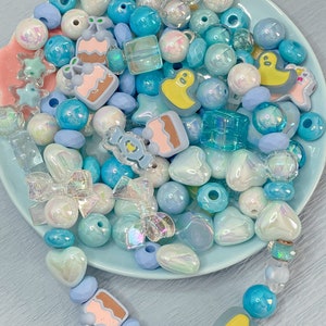 Multicolored 30 Pcs Beads Random Mixed Pack, Kawaii Charms, Bracelet ...