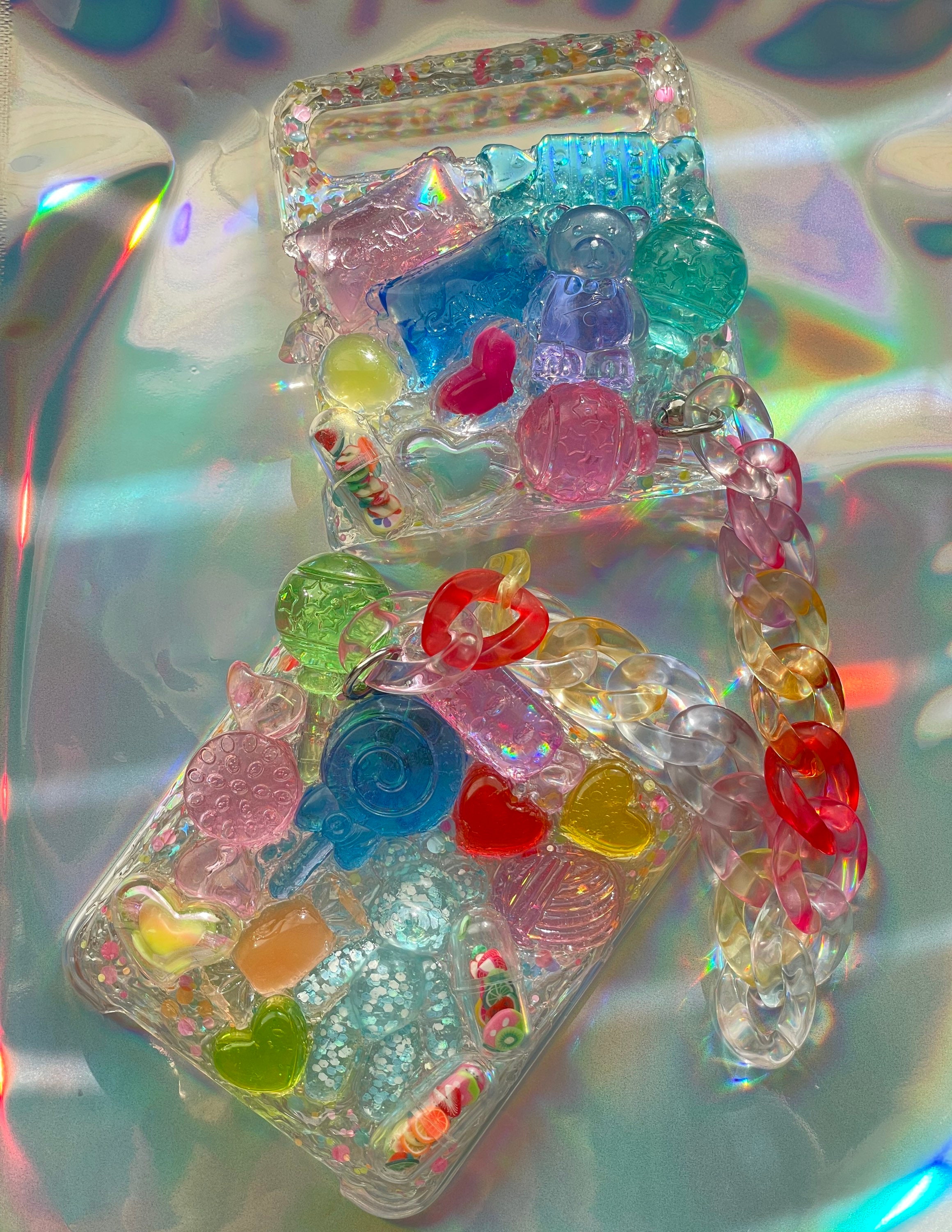 Crystal Candies Gummy Bear and Confetti Jelly Cream Decoden - Etsy Israel