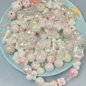 Multicolored 30 Pcs Beads Random Mixed Pack, Kawaii Charms, Bracelet ...