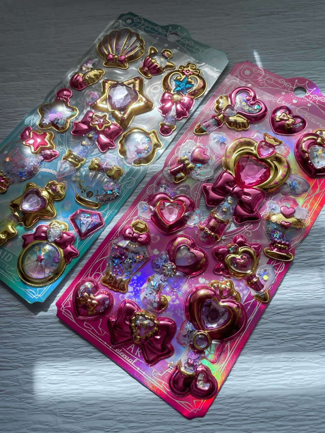 Kawaii Magic Fairy Wands Stickers Sheets, Sailor Moon Style, 3D Puffy ...