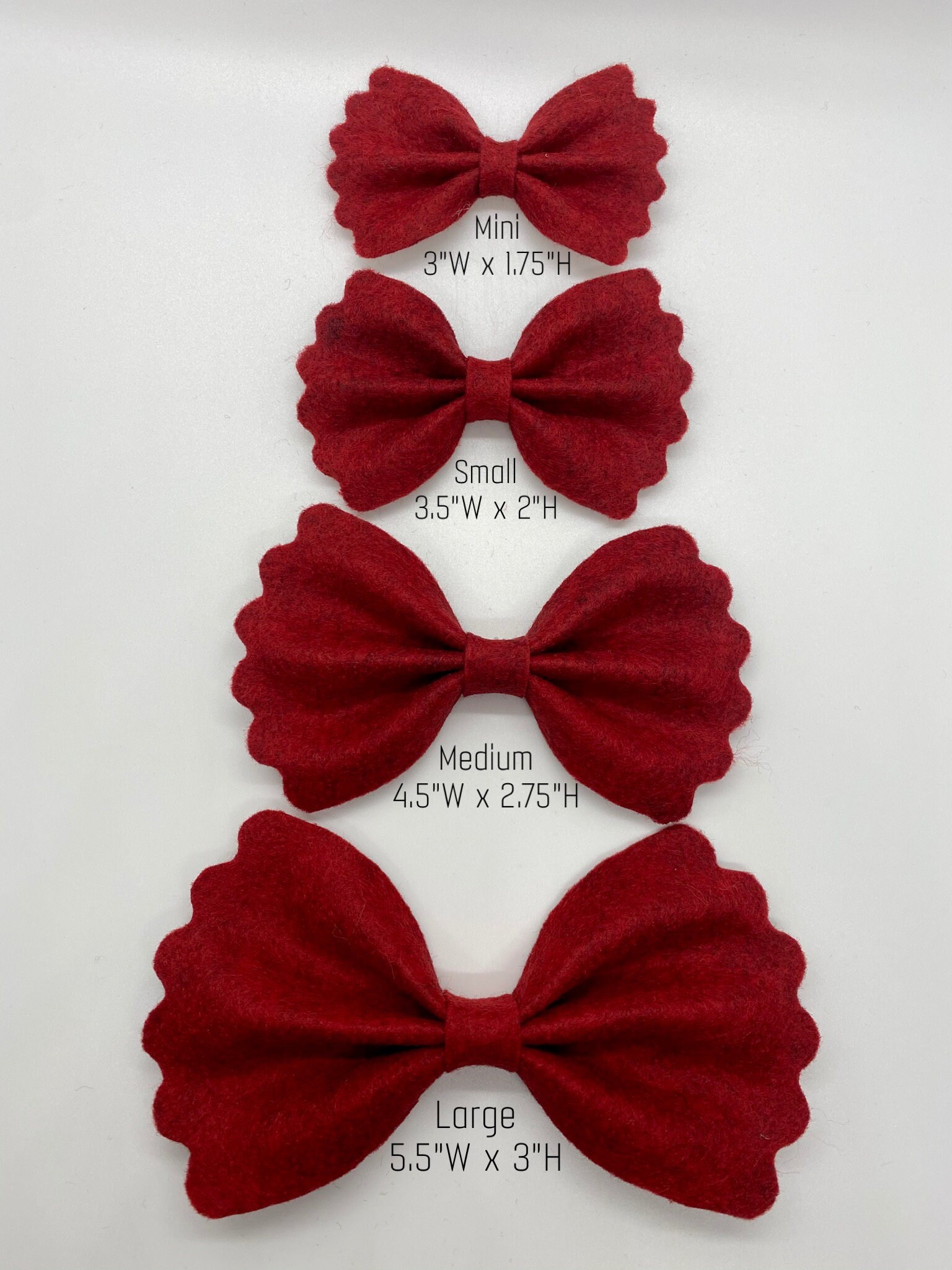 Wool felt bow wool bow felt bow pinch bow fall bow winter - Etsy.de