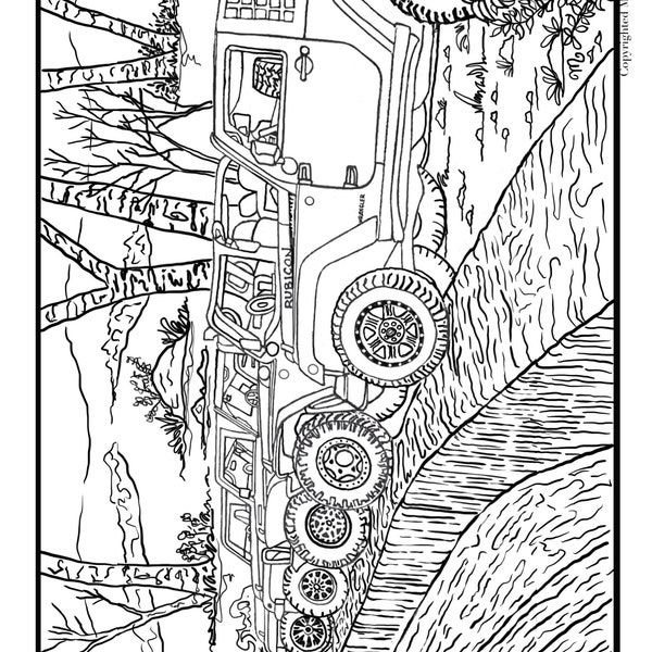 Jeep Coloring Page - Etsy