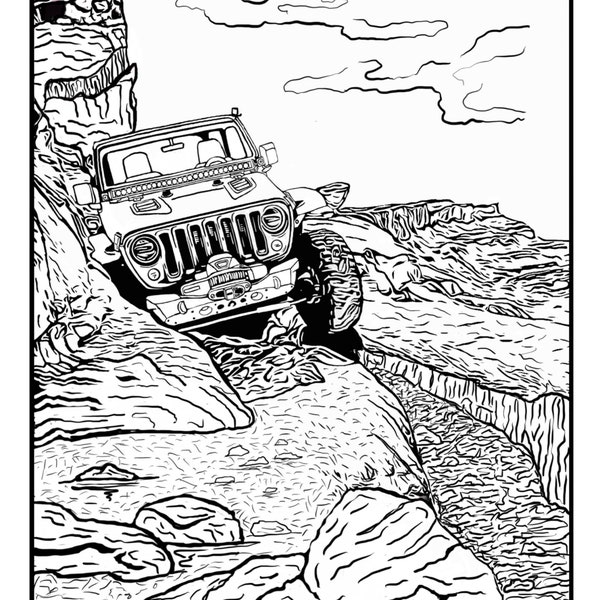 Jeep Coloring Page - Etsy