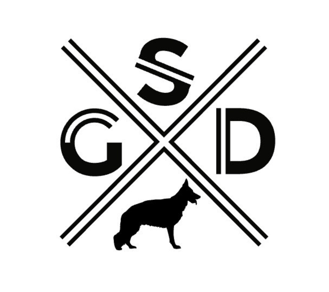 German Shepherd Dog Car Decal - GSD Sticker - Shepherd Laptop Decal ...