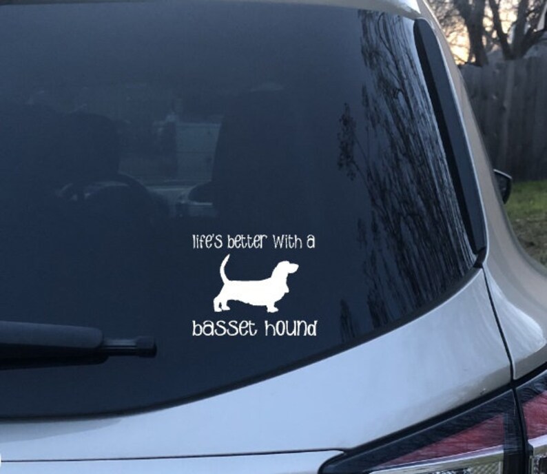 Basset Hound Dog Decal - Life's Better With A Basset Hound - Car and ...