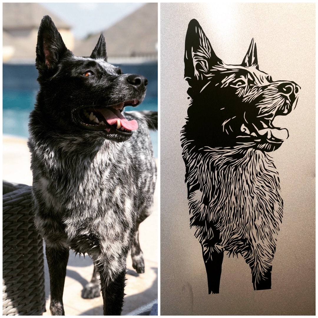 Custom Dog Decal - Decal From Picture - Car Window Pet Decal - Custom ...
