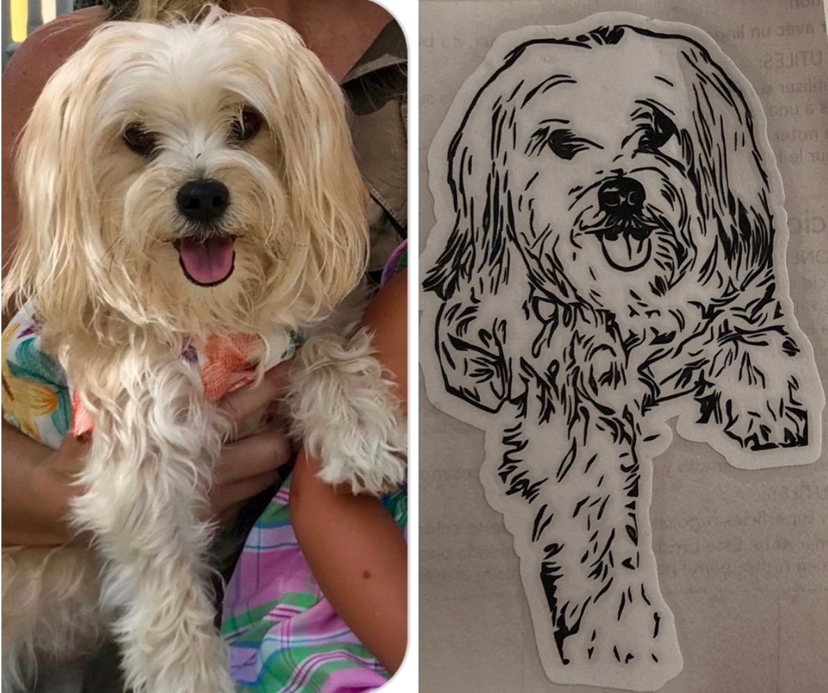 Custom Dog Decal Decal From Picture Car Window Pet Decal Custom Dog ...