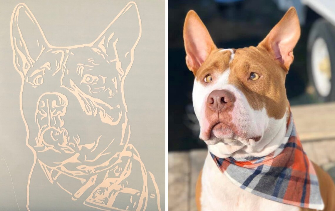 Custom Dog Decal Decal From Picture Car Window Pet Decal Custom Dog ...