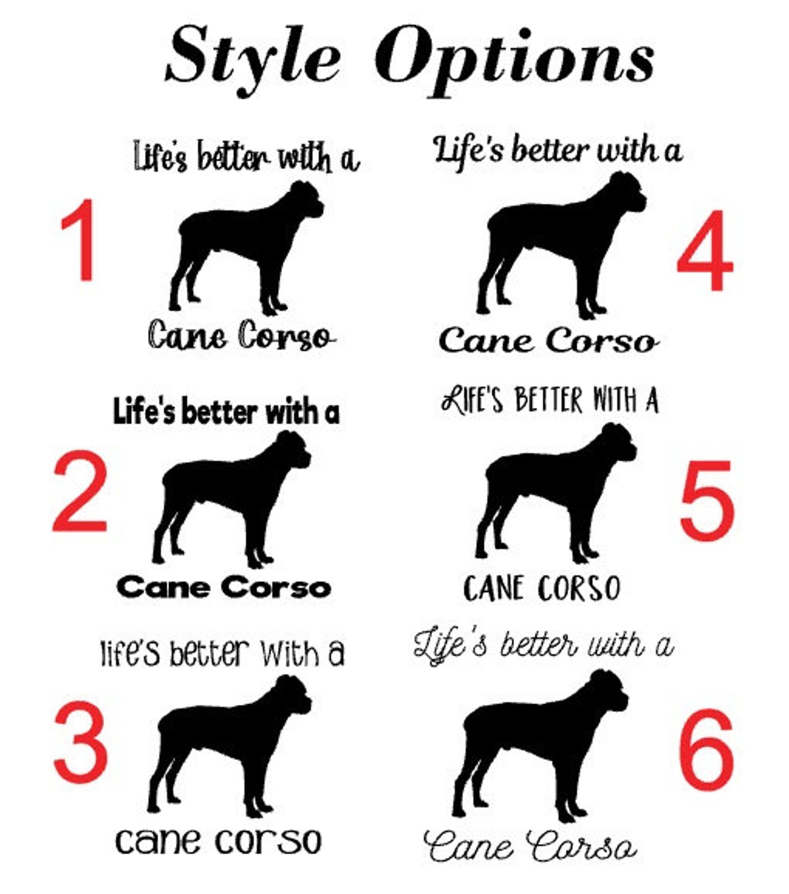Cane Corso Decal - Life's Better With A Cane Corso Sticker - Car and ...
