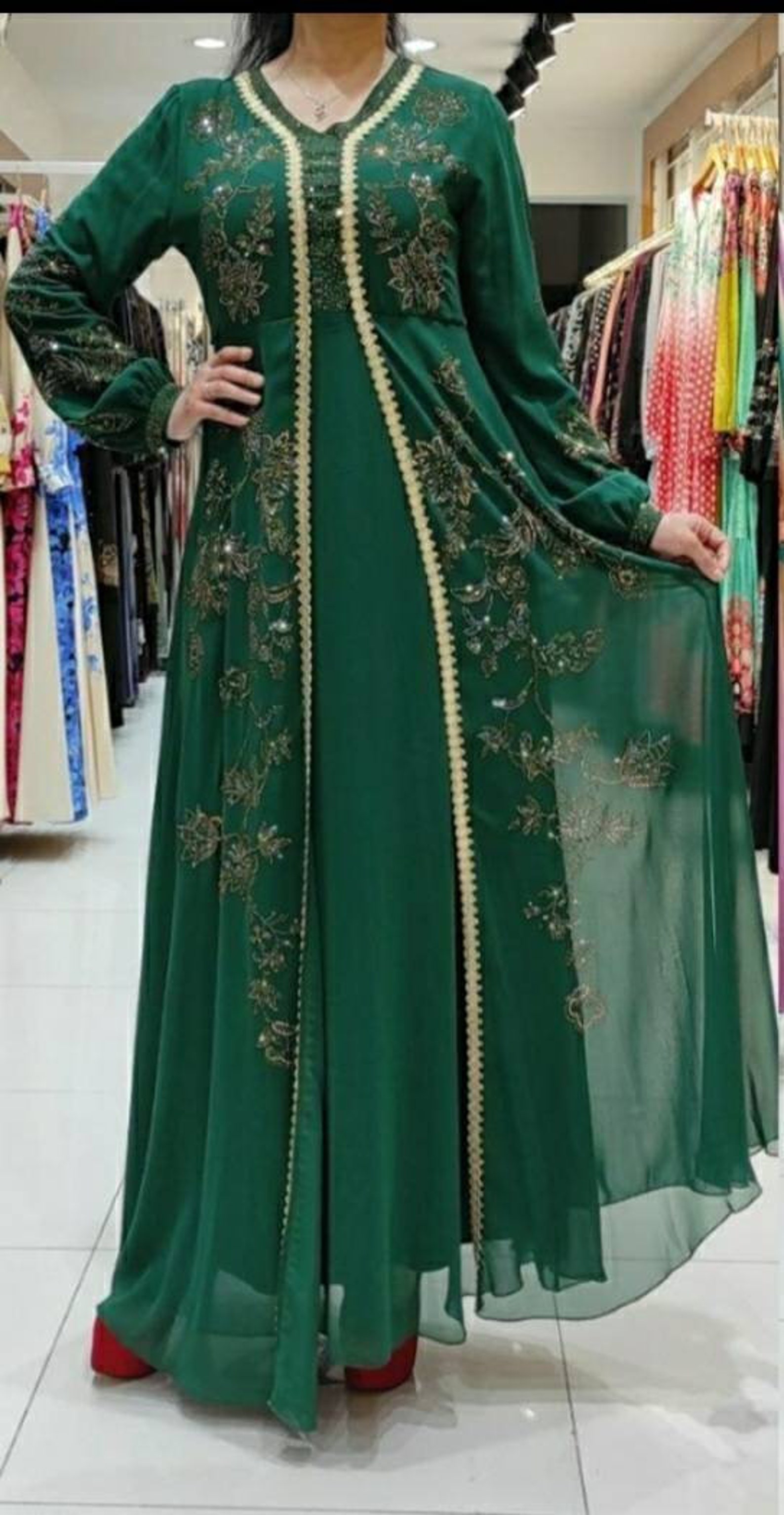 Elegant Kaftan Evening Dress - Etsy