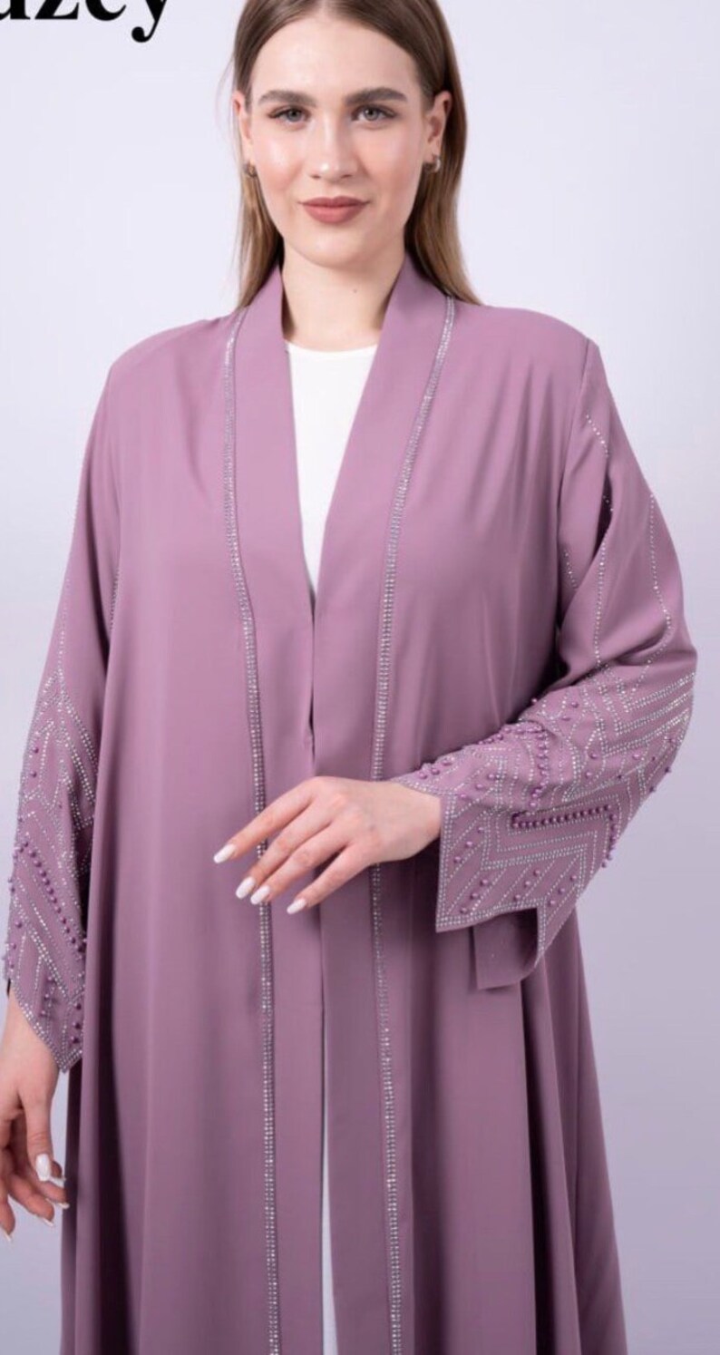 Elegant Mauve Pink Abaya - Etsy