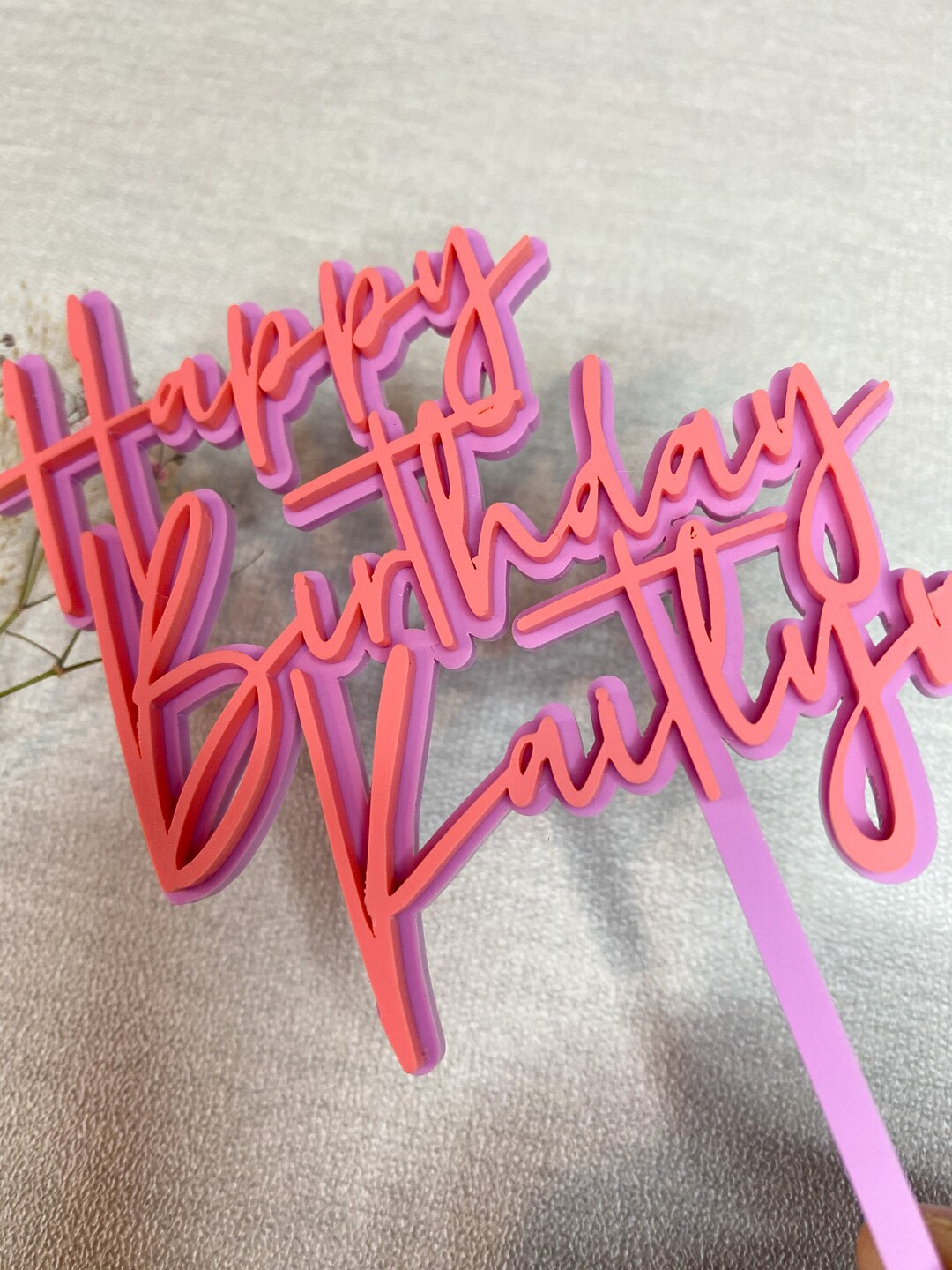 Girly Cake Topper Pink Theme Cake Girls Cake Ladies Cake - Etsy