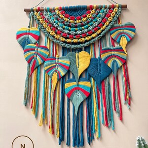 Large Boho Macrame Wall Hanging, Macrame Feather Wall Hanging, Gift for ...