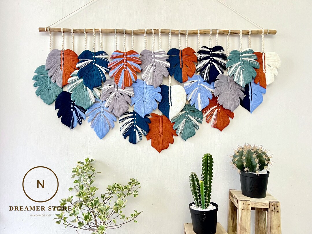 Custom Macrame Monster Wall Leaf Gift, Gift for Mom, Nursery Decor ...