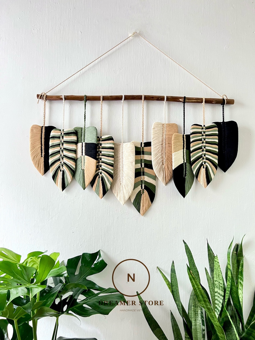 Large Boho Macrame Wall Hanging, Macrame Feather Wall Hanging, Gift for ...