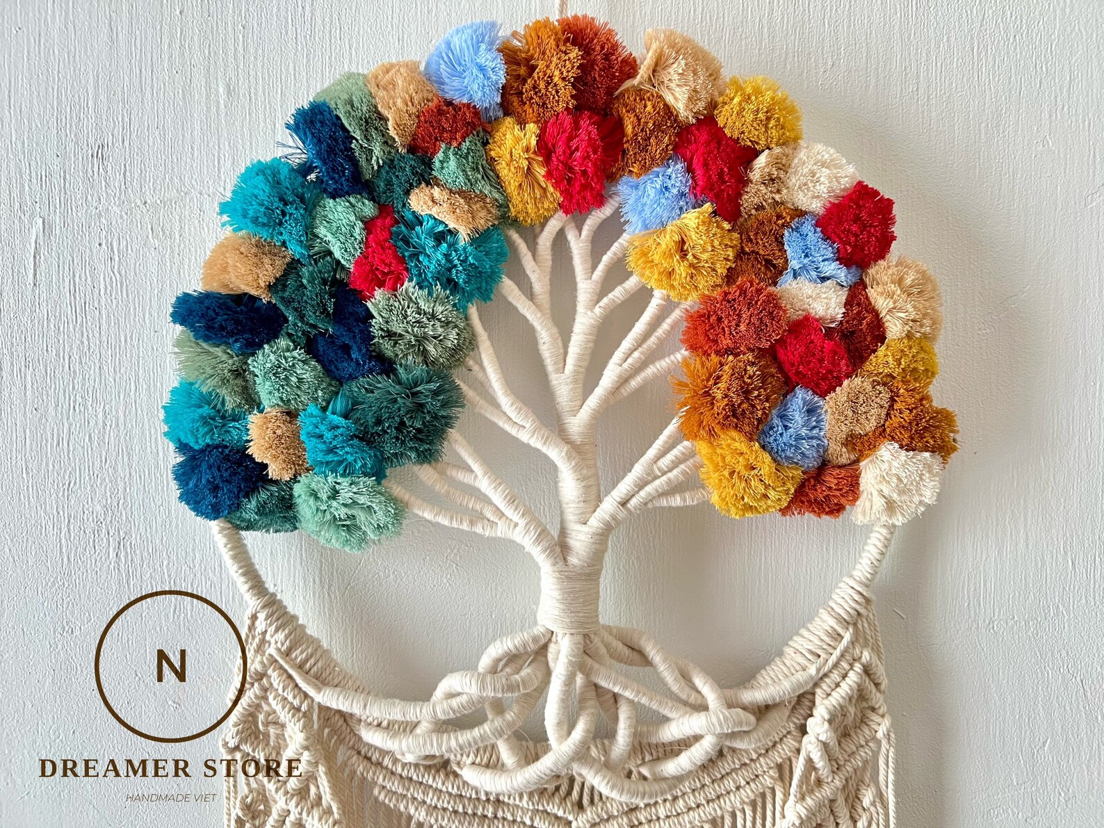 Rustic Handmade Macrame Tree of Life, Tree of Life Macrame Wall Hanging ...