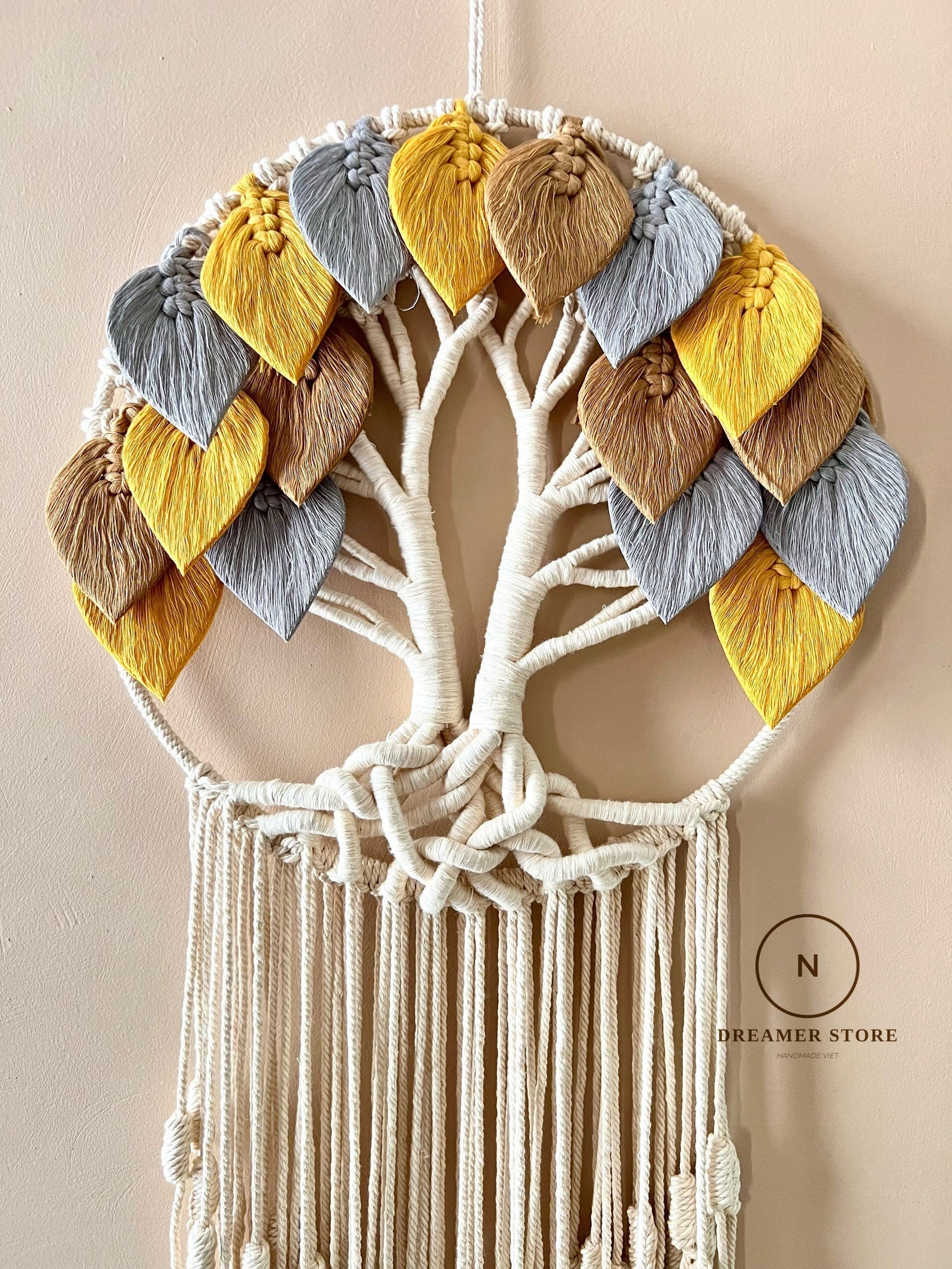 Baum des Lebens Makramee Wandbehang, Handgemachter Makramee Wandbehang ...