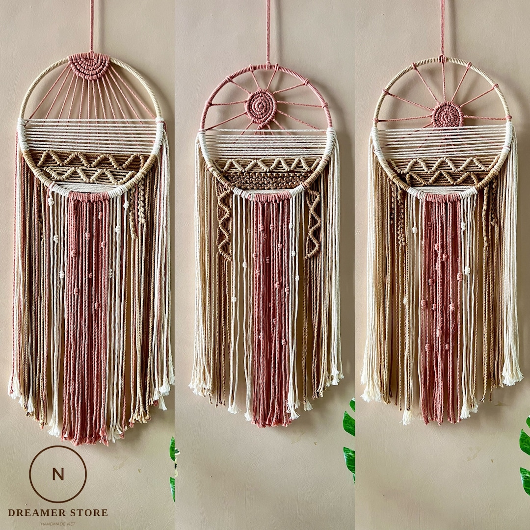 Sunrise Macrame Dream Catcher Set, Home Decoration Dreamcatcher ...