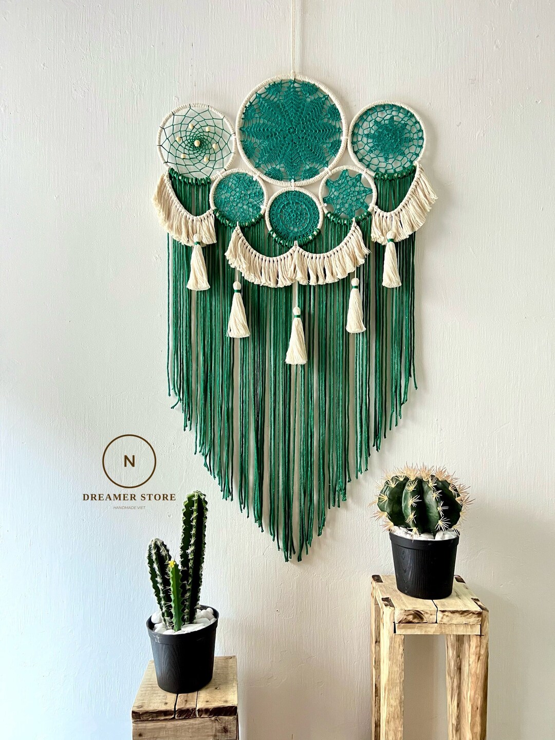 Macrame Dream Catcher Wall Hanging, Bedroom Bedside Dream Catcher ...