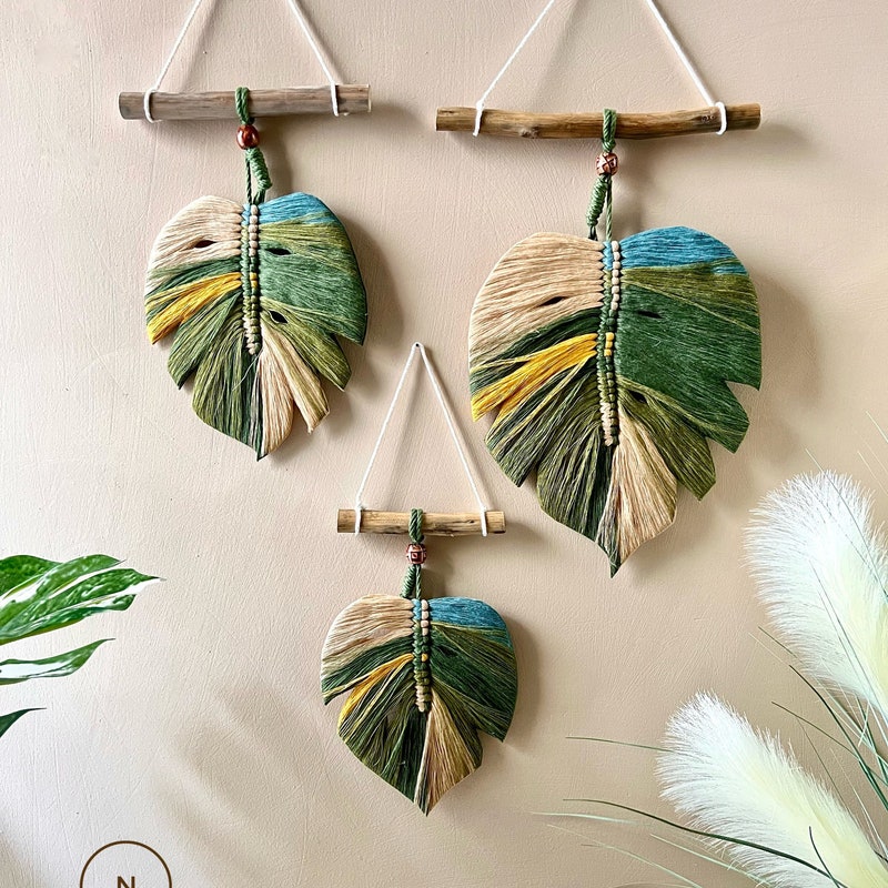 Macrame Leaves - Etsy