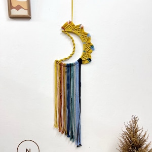 Macrame Moon Star Sun Bedroom Decoration, Birthday Gift, Friend Gift, Housewarming Gift, Boho ...