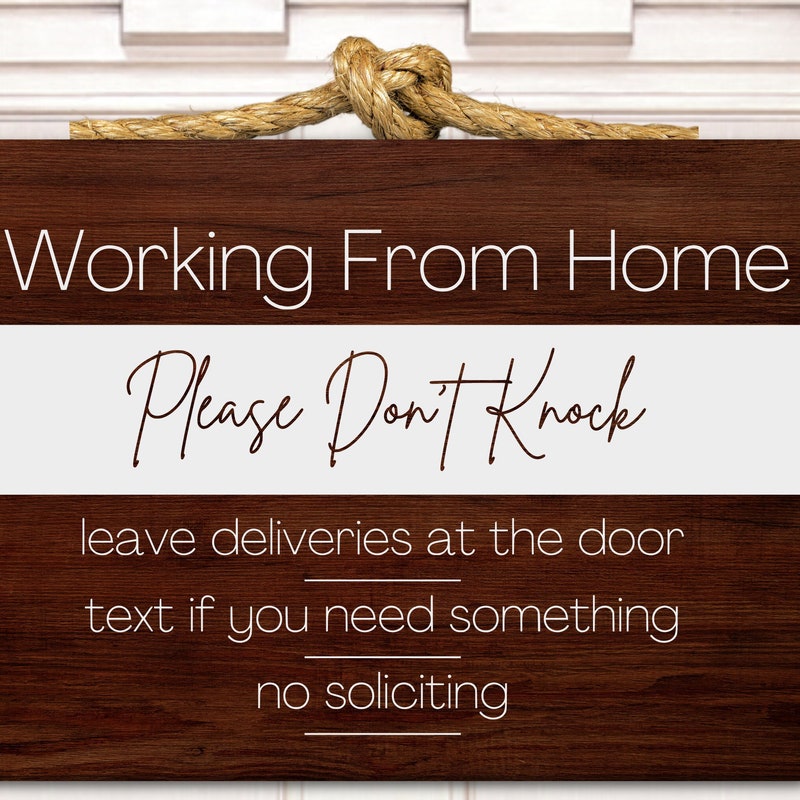 Work From Home Sign - Etsy