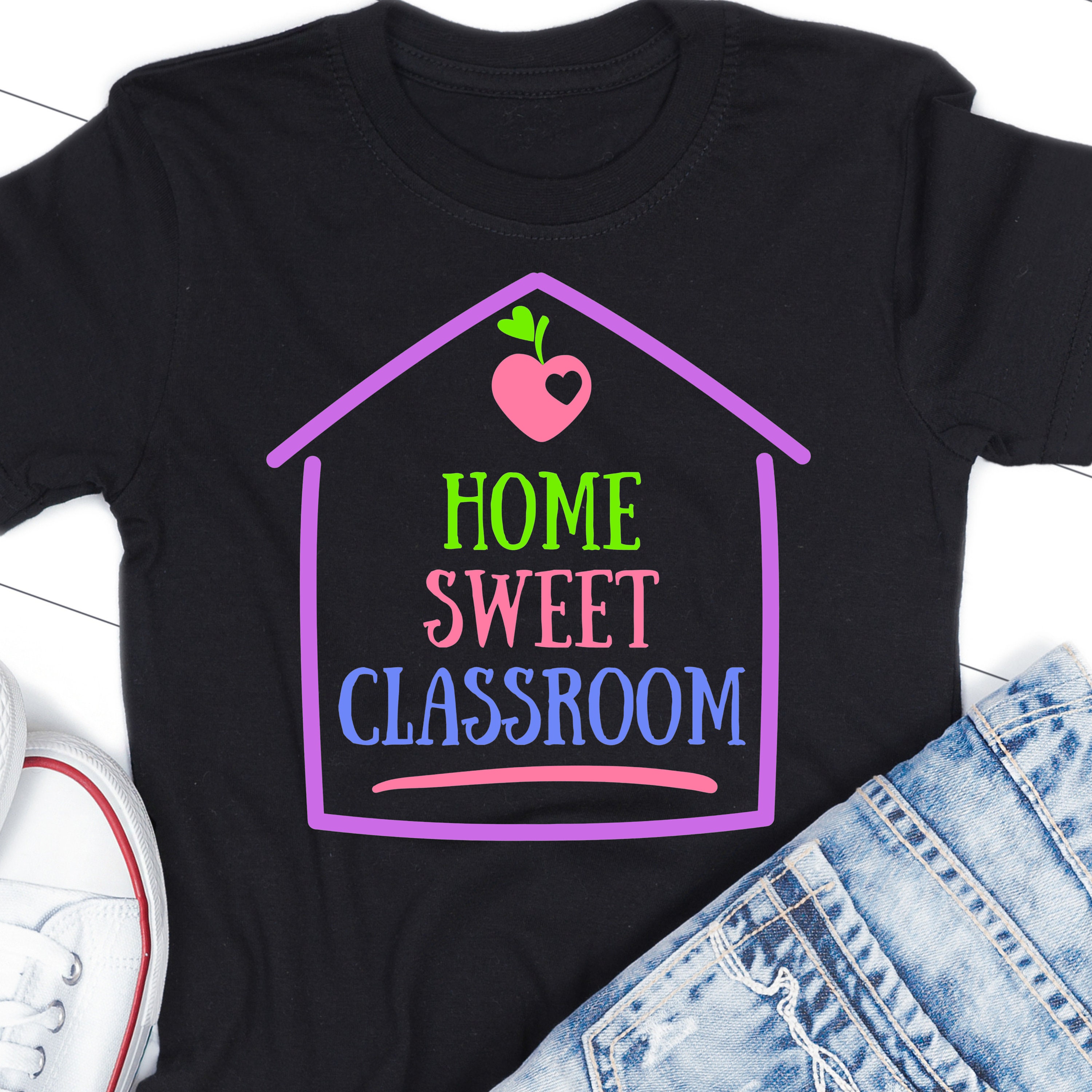 Home Sweet Classroom Svg AND Colorful Png for Classroom Door Decal and ...