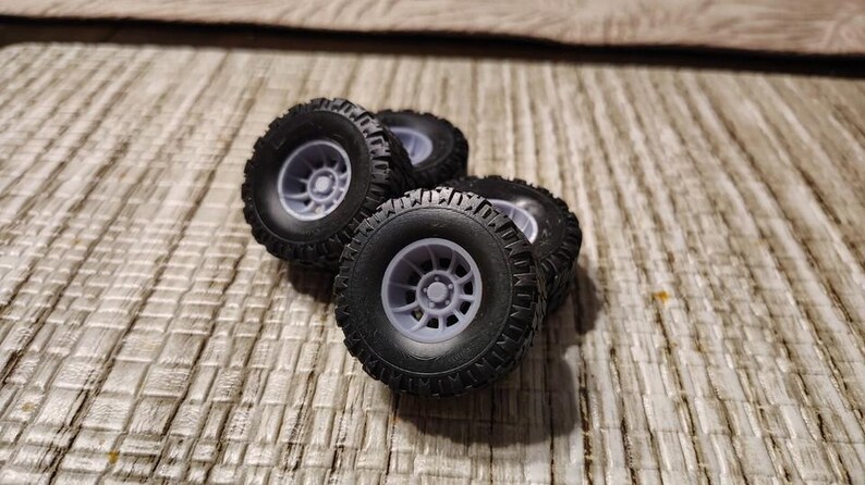 1/24 1/25 Vector Oversized Scale Off-road Wheels/tires Resin Set READ ...