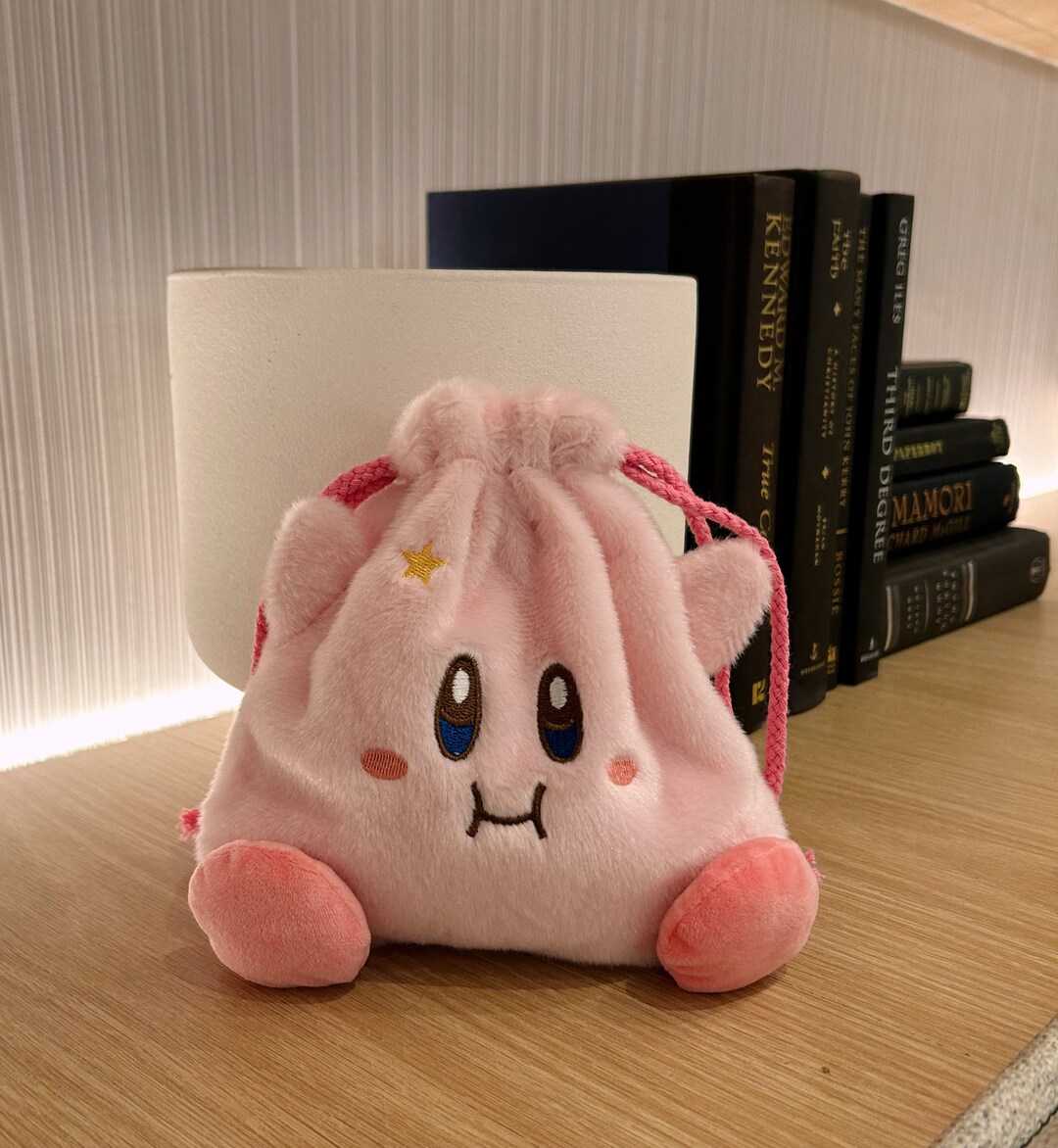 Kirby Fuzzy Plush Drawstring Pouch - Etsy