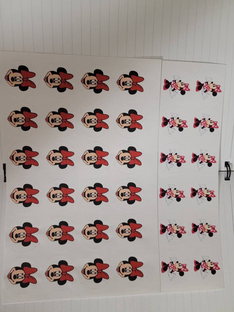 Mickey and Minnie Mouse Stickers - Etsy