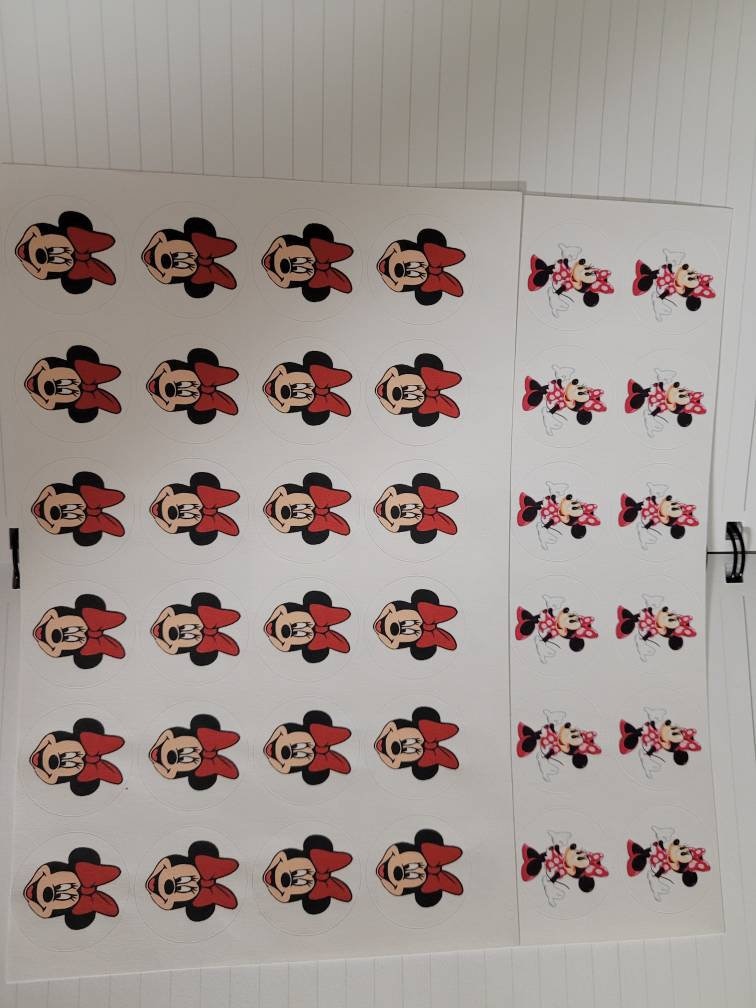 Mickey and Minnie Mouse Stickers - Etsy