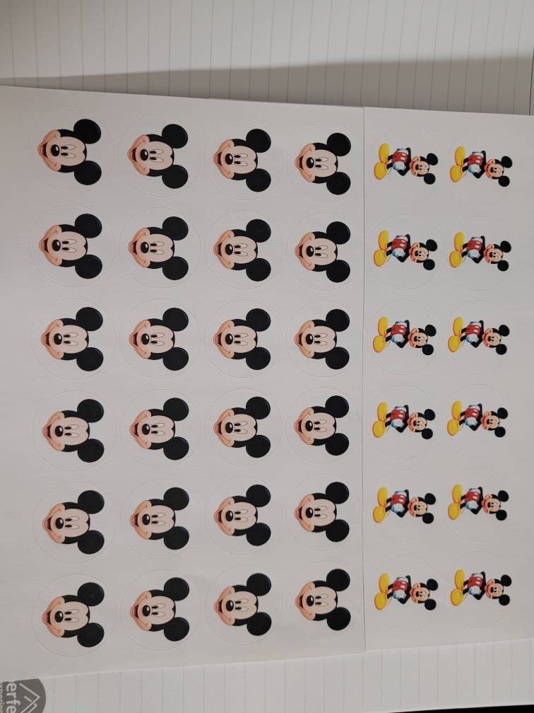 Mickey and Minnie Mouse Stickers - Etsy