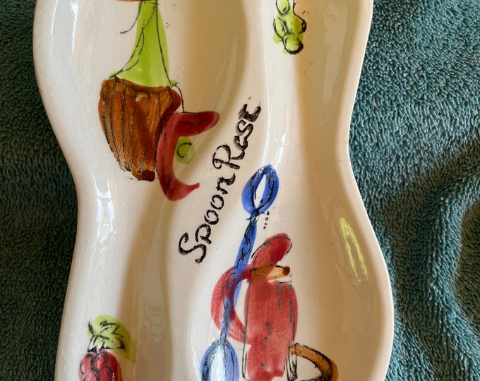 Vintage Double Spoon Rest Made in Japan - Etsy