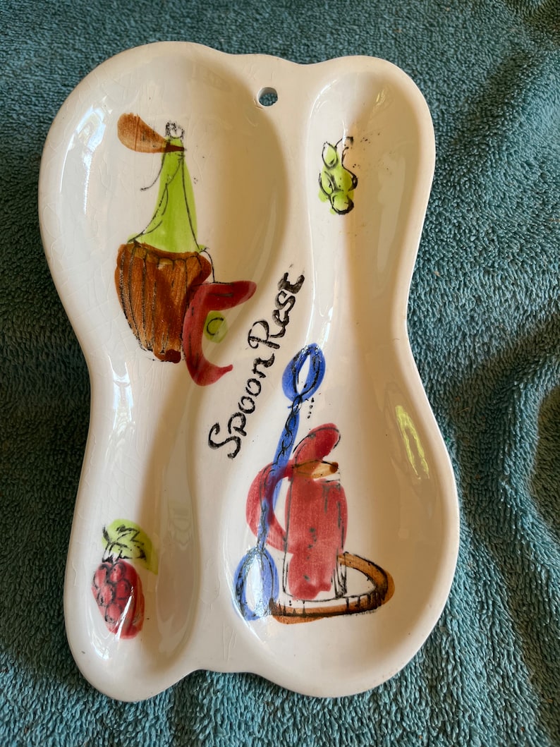 Vintage Double Spoon Rest Made in Japan - Etsy