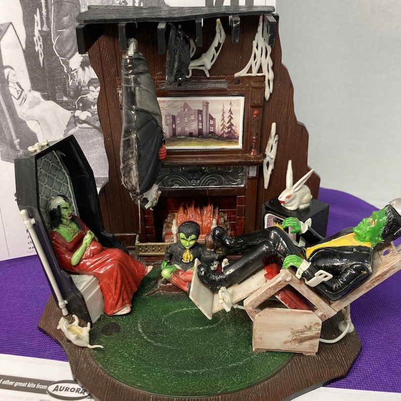 The Munsters Living Room Aurora Plastic Model Kit 804 Vintage - Etsy