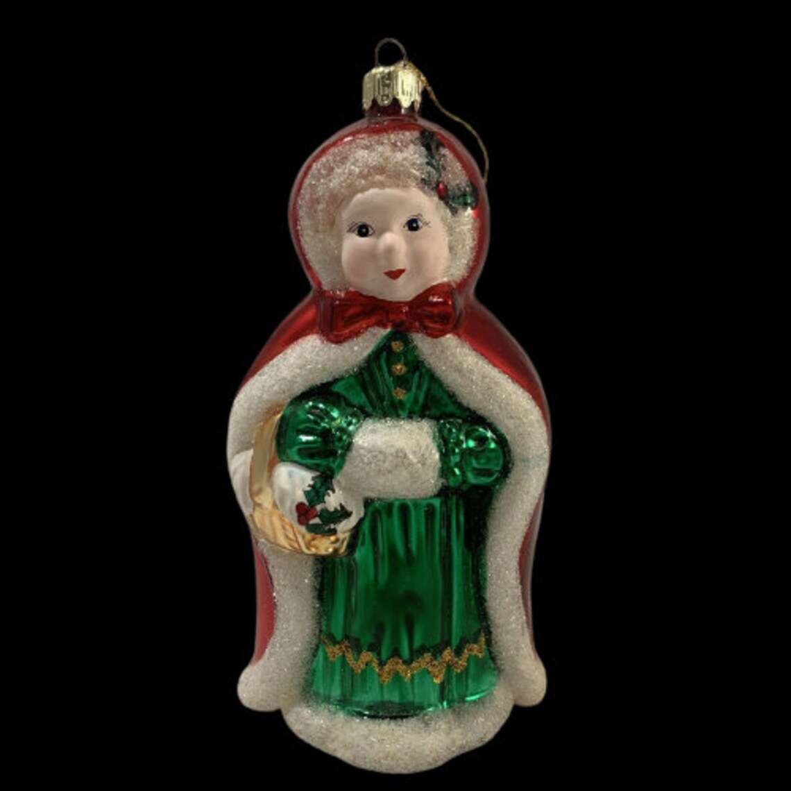 Santas Best Ornament Mrs Clause Glass Christmas Ornament Etsy