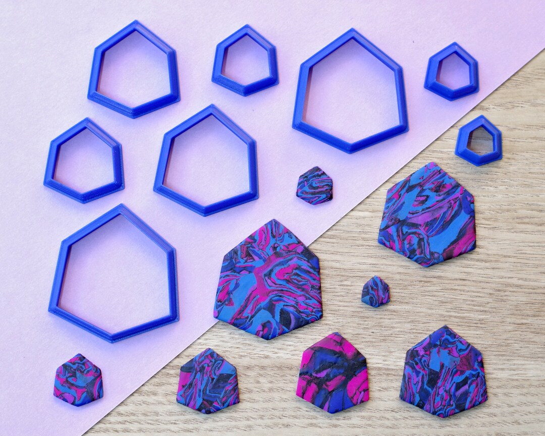 Gem Clay Cutter Set of 8 Gem Shaped Cutters Unique Clay Cutters Clay ...