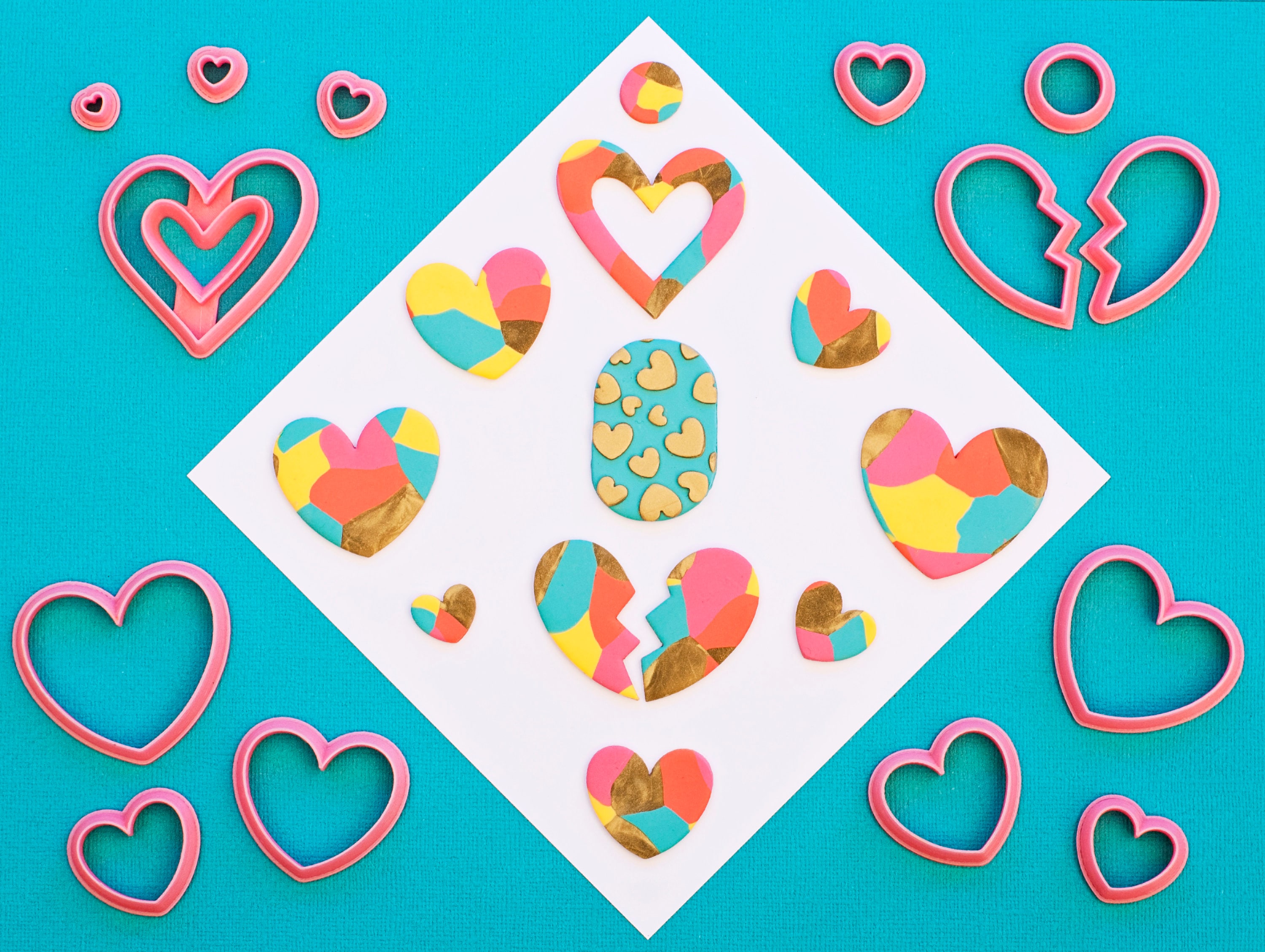 Heart Cutters Set of 14 | Polymer Clay Cutters | Clay Cutter Hearts ...