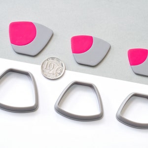 Trapezoid Polymer Clay Cutters Set of 8 | Geometric Clay Cutter Set ...