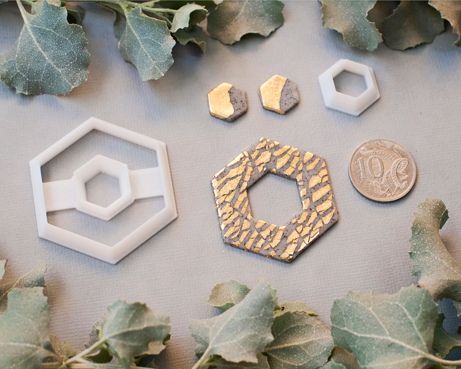 Hexagon Clay Cutters Set of 10 Hoop Clay Cutters Polymer - Etsy