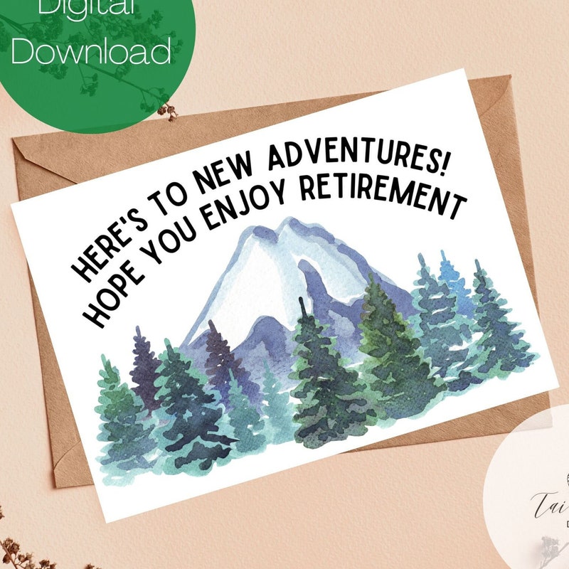 Retirement Card Printable - Etsy