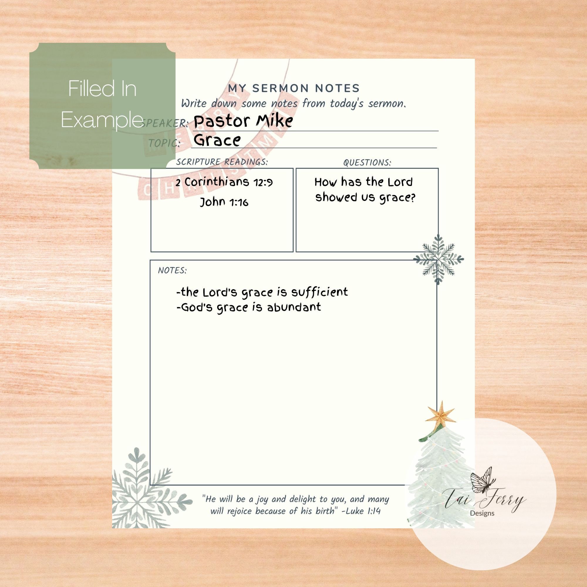 Christmas Worship/sermon Notes for Kids, Sermon Notes, Christian ...